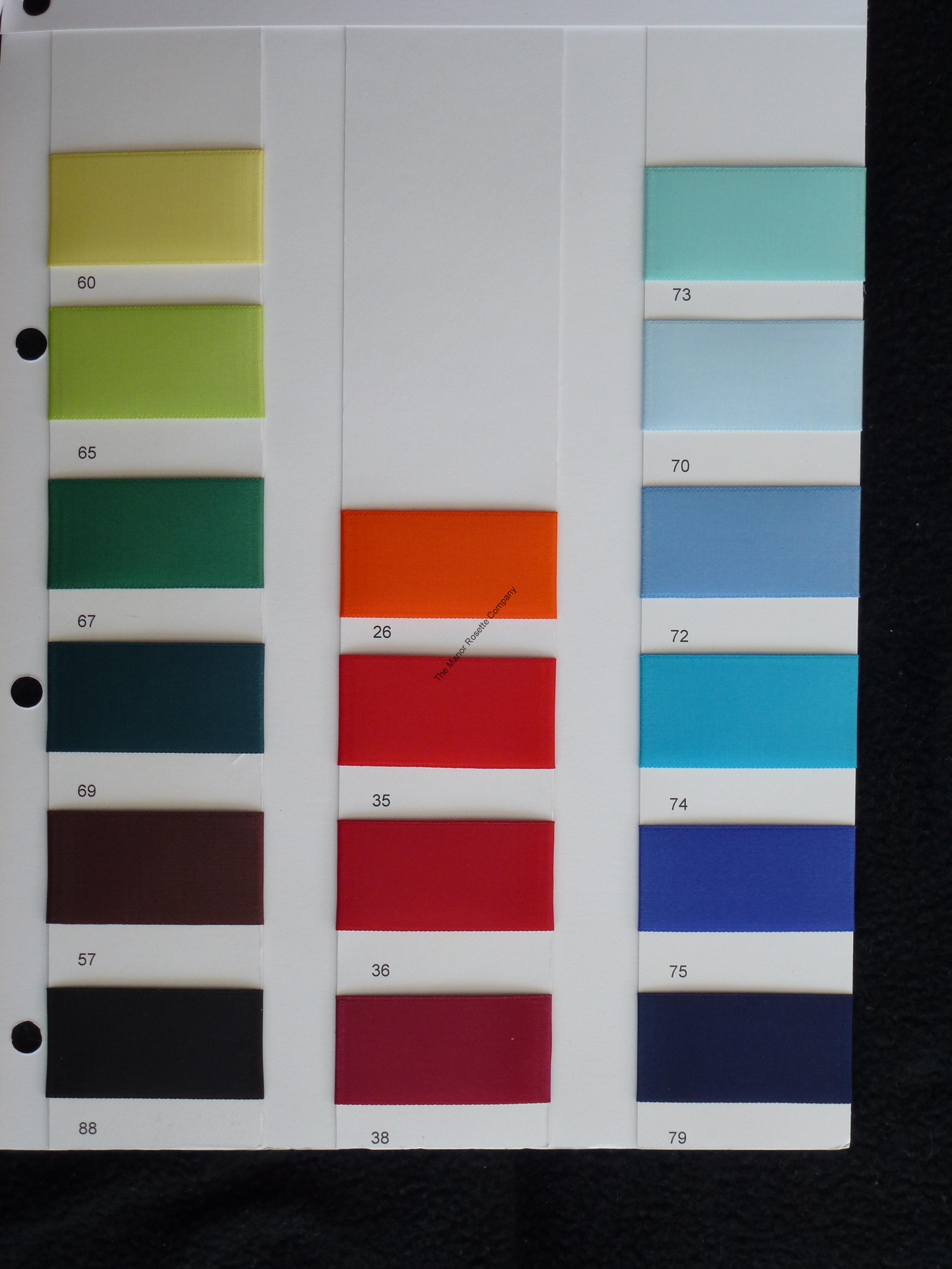 Ribbon Colours – The Manor Rosette Company